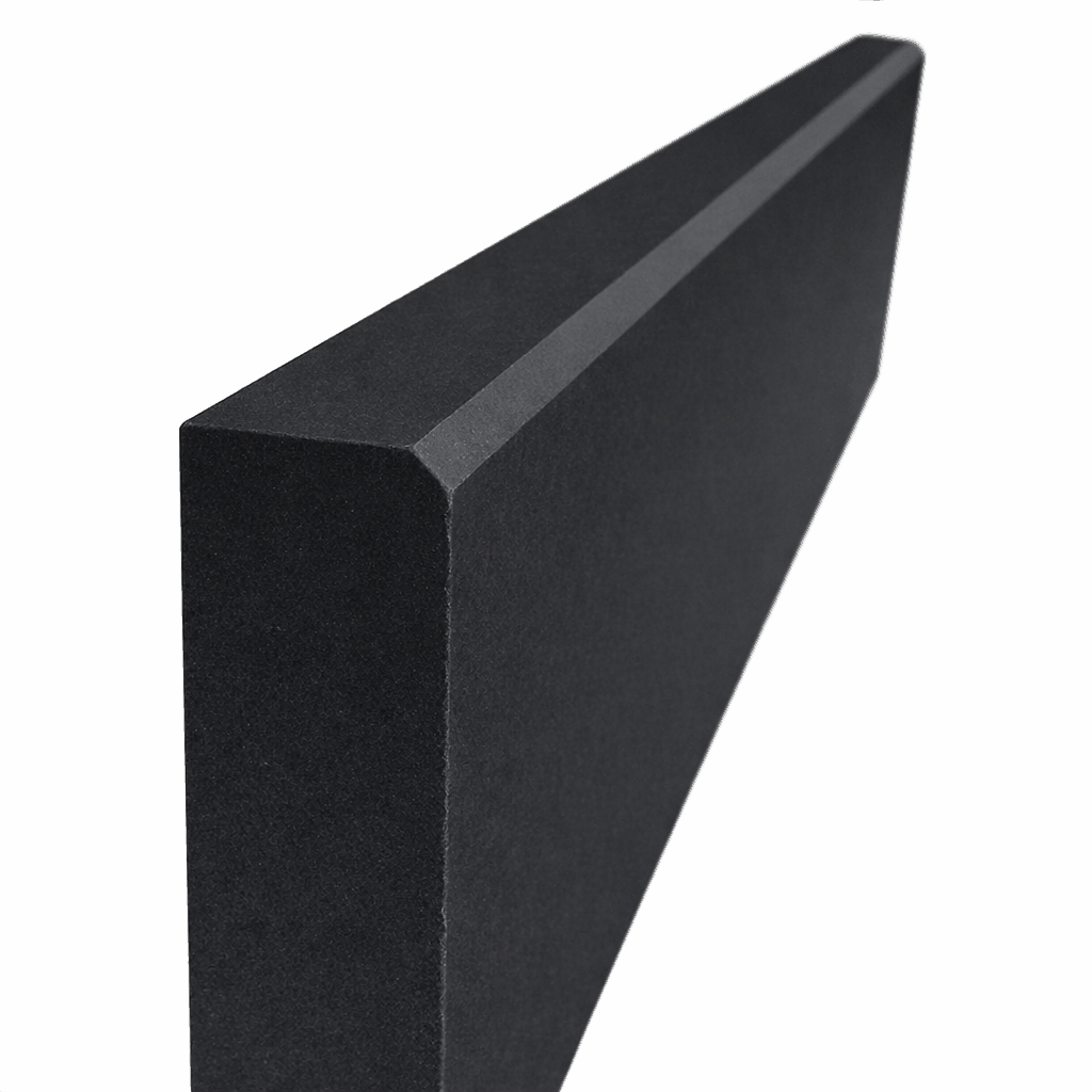 Absolute Black Granite Honed Matte Stone Baseboard Molding - Durable ...